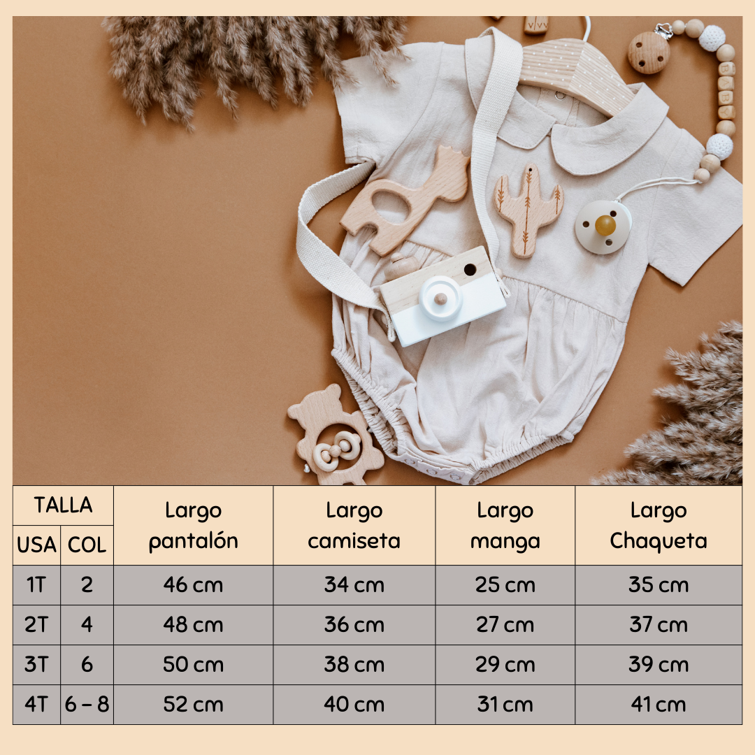 GUIA DE TALLAS ROPA INFANTIL | Colombia | SOPHIE BABY FASHION